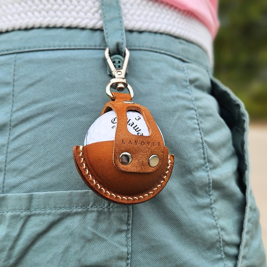 Golf Ball Holders | Handmade Leather Goods | Layover and Co.